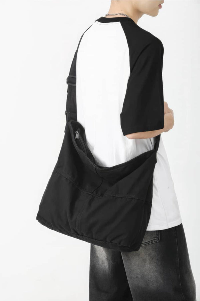 Student crossbody bag large capacity canvas bag