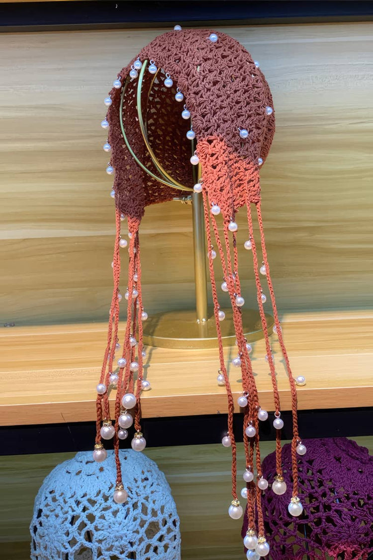 Handmade pearl tassel hollow cap – IFAUN