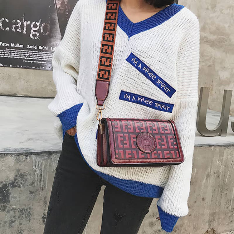 PU retro letter small bag crossbody bag – IFAUN