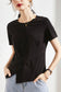 Fashion solid color split t-shirt
